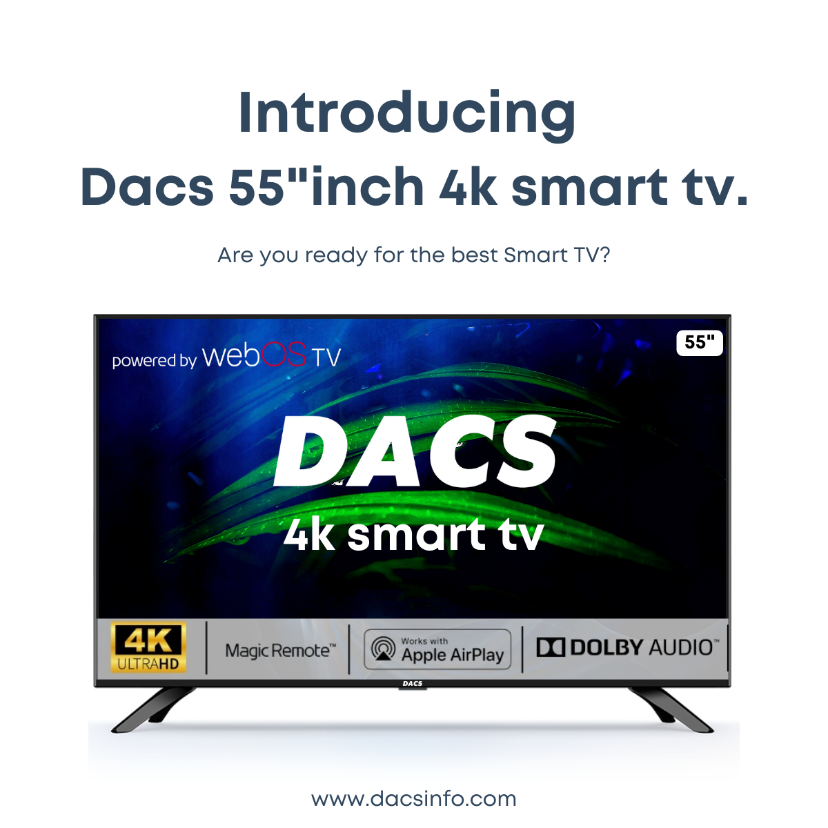 DACS Crystal Premium 55 inch Ultra HD (4K) LED Smart WebOS TV 2024 Edi ...